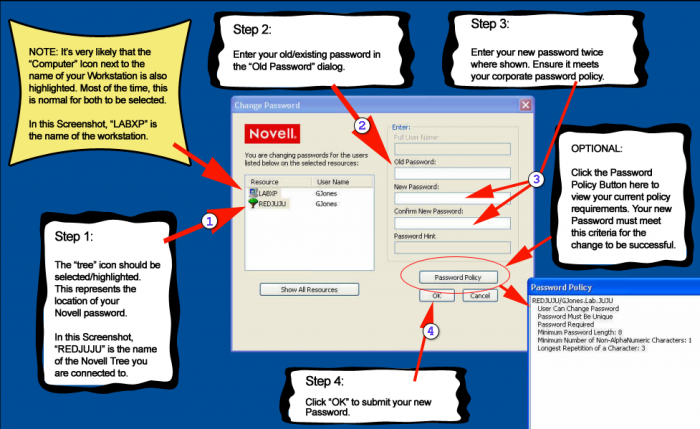How To Change Novell Password on Windows XP - Marvin Huffaker Consulting
